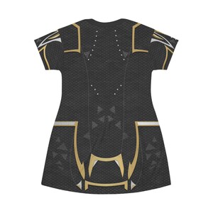 Shuri Black Panther Short Sleeve Dress, Wakanda Forever Costume, MCU ...
