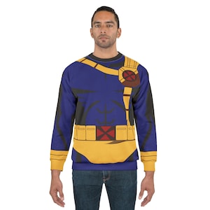 Cyclops Long Sleeve Shirt, Mutant Human Costume, Scott Summers Cosplay ...