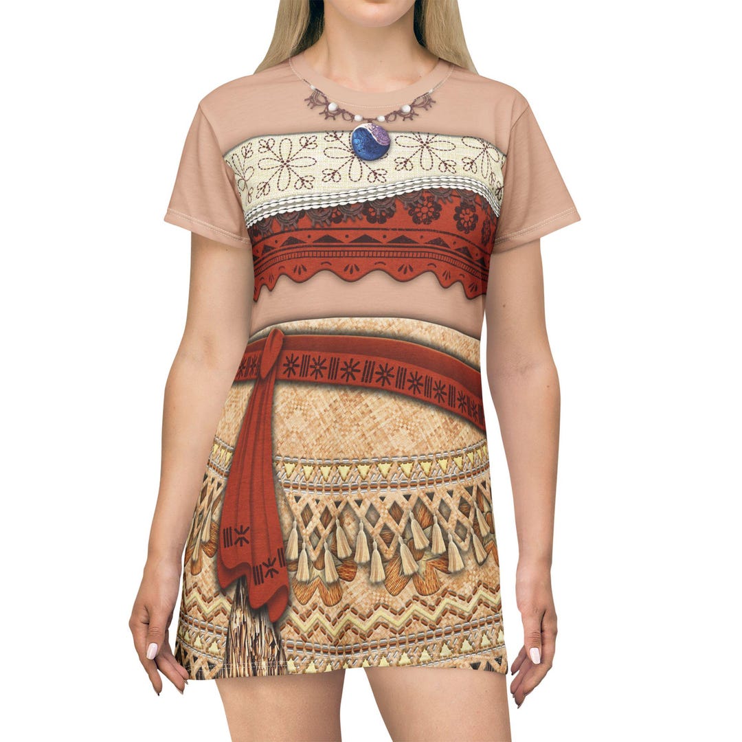 Moana Short Sleeve Dress, Moana 2 Character Costume, Chieftess of ...