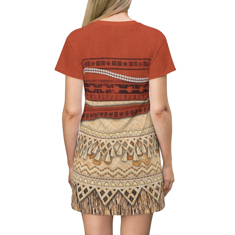 Moana Short Sleeve Dress Moana Costume Disneybound Cosplay - Etsy