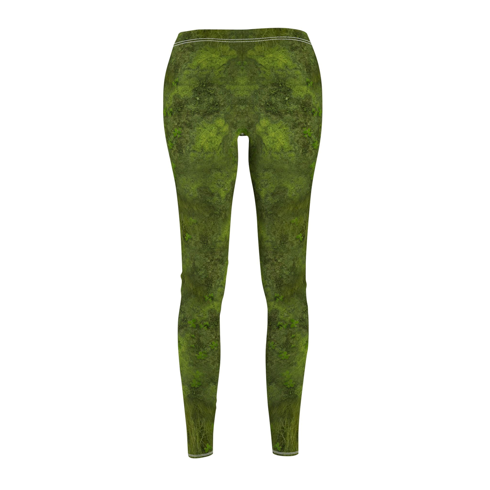 Creeper Face Minecraft Gamer Leggings, Overworld Green Blocks Cosplay ...