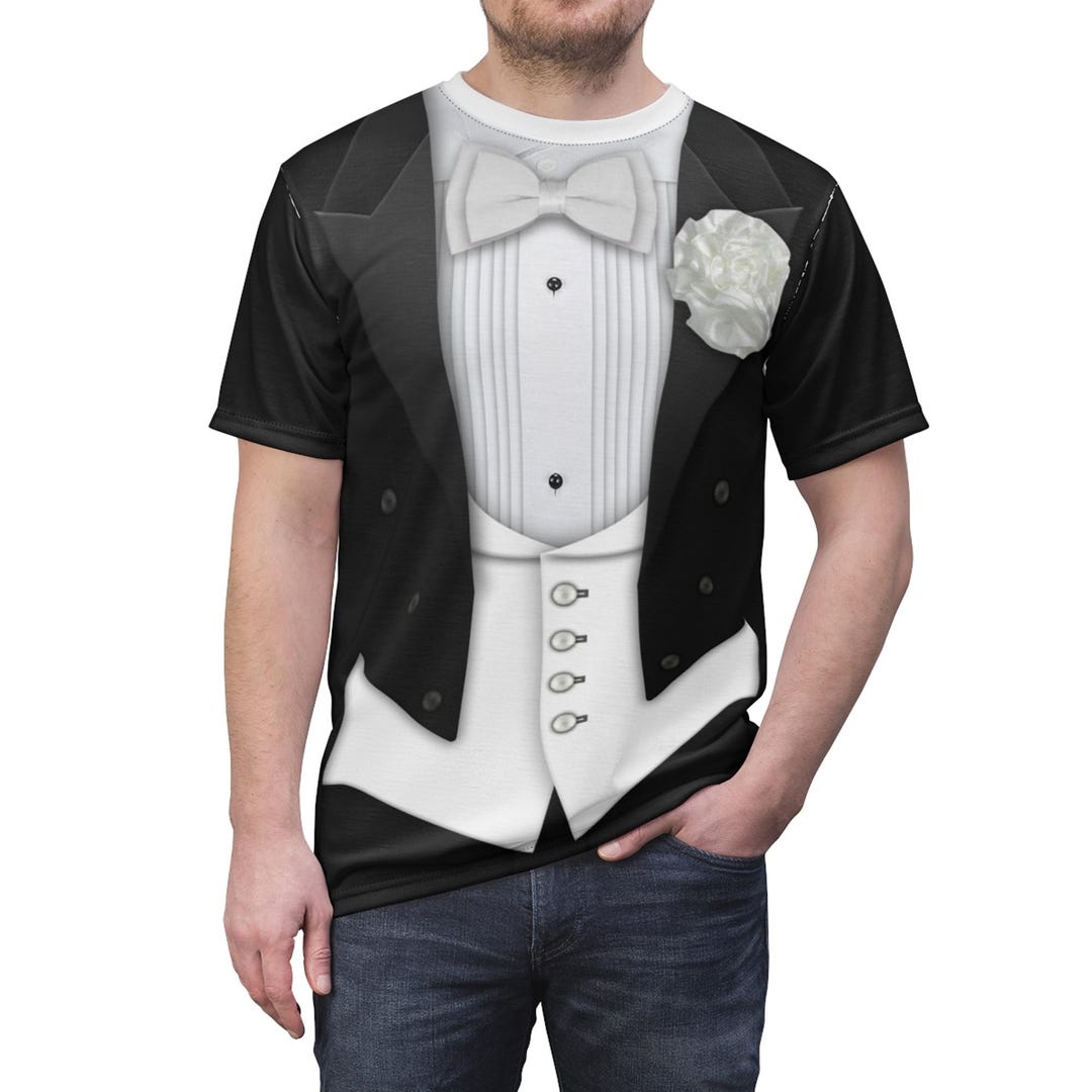Tuxedo Black & White Cosplay, Joke Movie Shirt, Groom Suit, Best Man ...