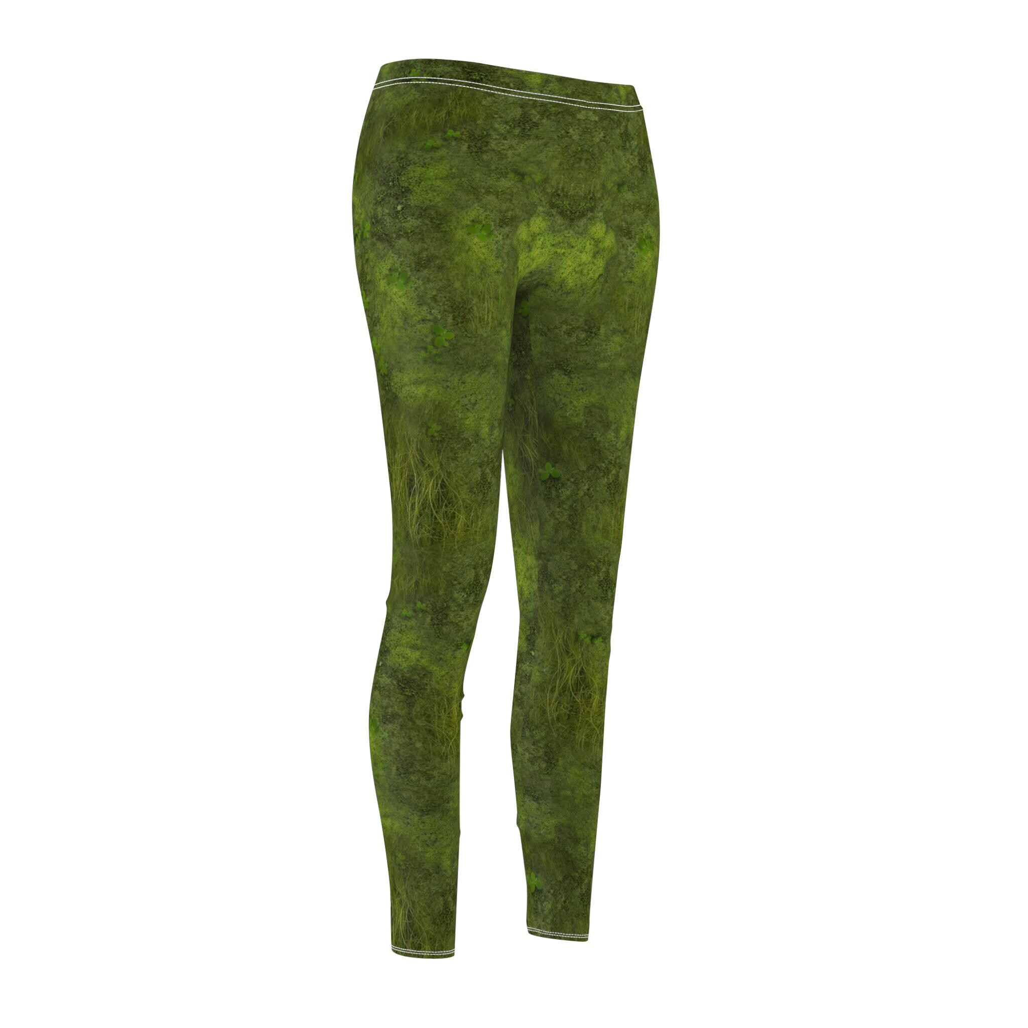 Creeper Face Minecraft Gamer Leggings, Overworld Green Blocks Cosplay ...