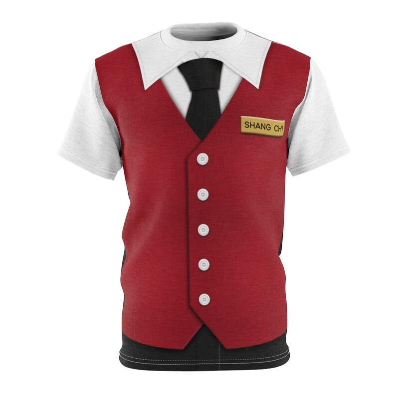 Shang Chi Red Valet Uniform Shirt, Marvel Shang Chi Costume, Disney ...