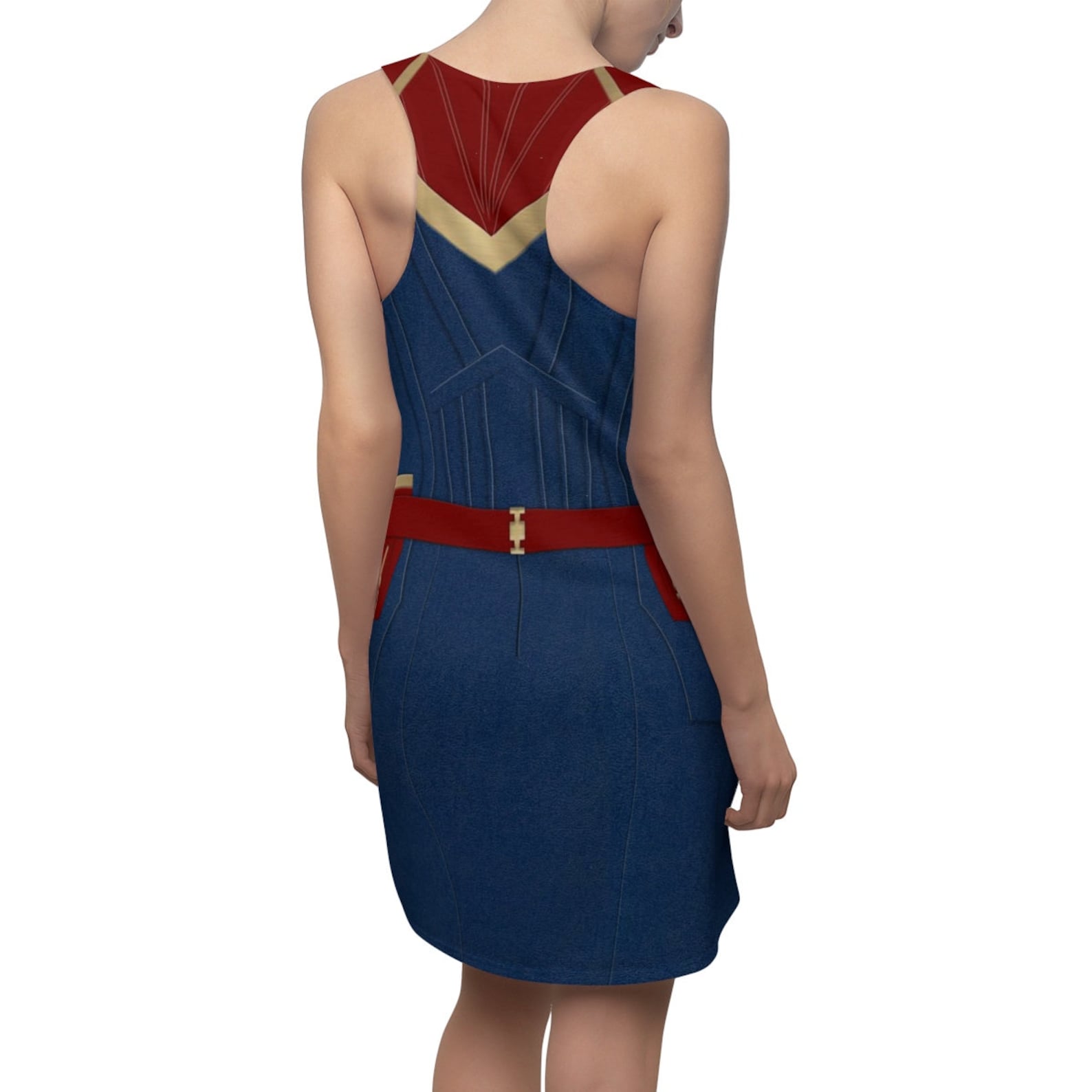Captain Marvel Costume Captain Marvel Dress Marvel Cosplay - Etsy