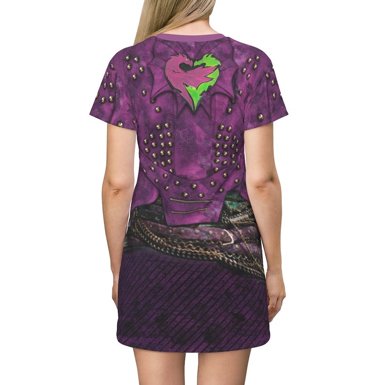 Descendants 2 Costume Mal Short Sleeve Dress Disney Dresses - Etsy