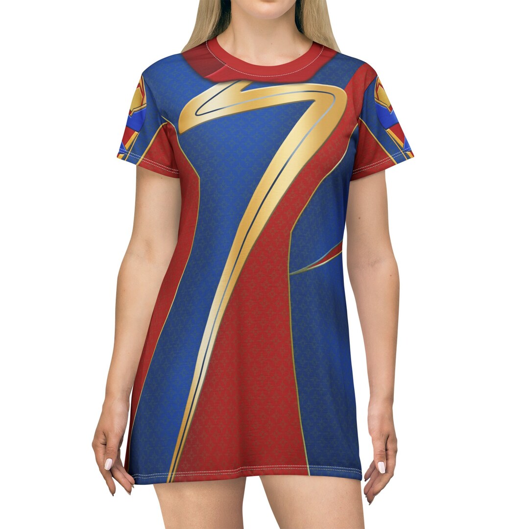 Ms. Marvel Short Sleeve Dress, the Marvels 2023 Costume, Kamala Khan ...