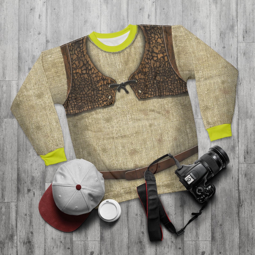 Green Giant Ogre Long Sleeve Shirt, Knight Character Costume, Halloween ...