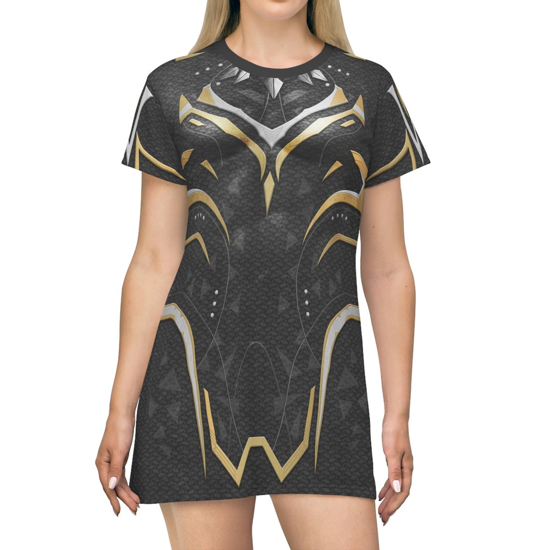 Shuri Black Panther Short Sleeve Dress, Wakanda Forever Costume, MCU ...