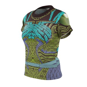 Nakia Green and Blue Suit Women's Shirt, Wakanda Forever Costume, Black ...