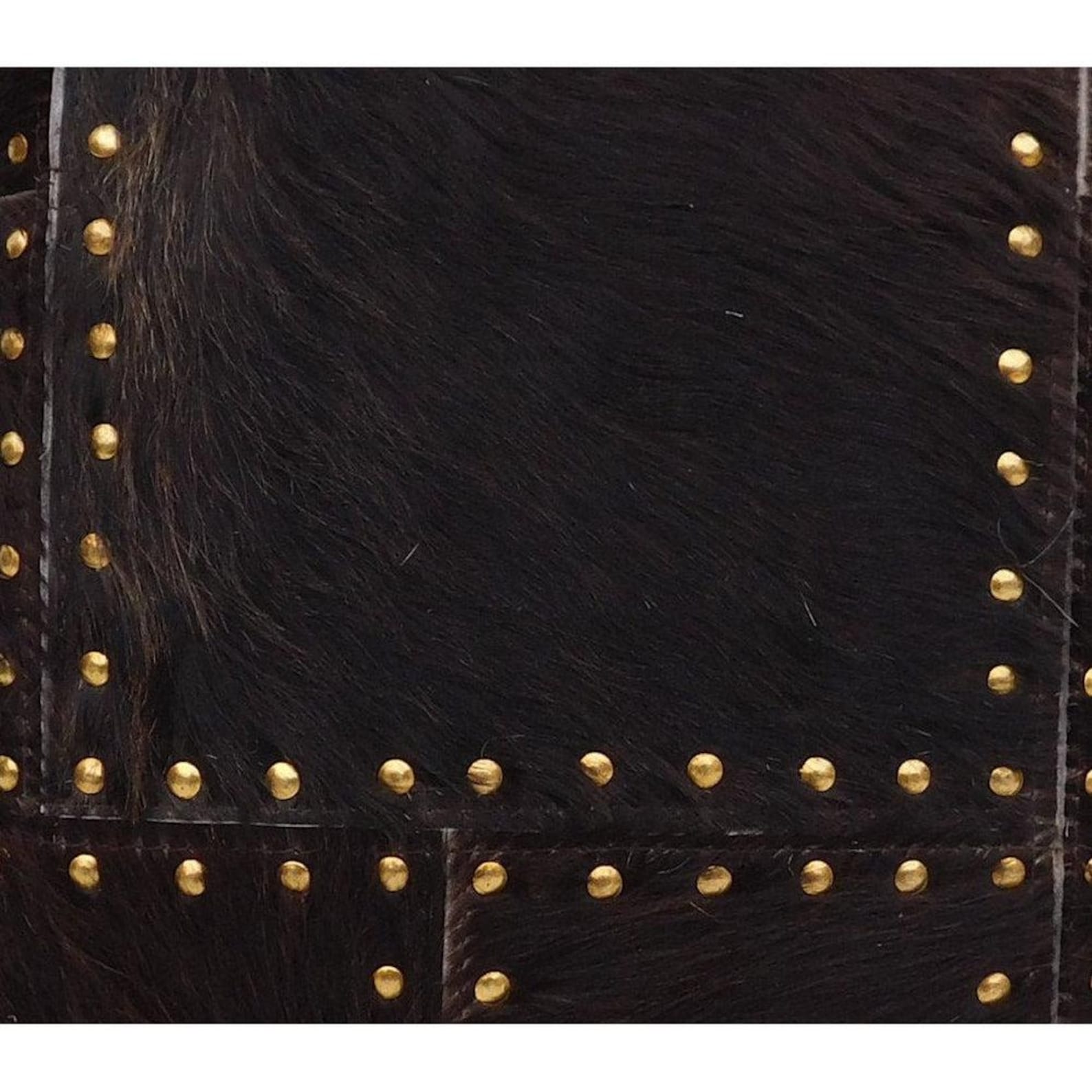 Handmade Studded Cowhide Leather Cushion Cover 40x40cm | Hide Front ...