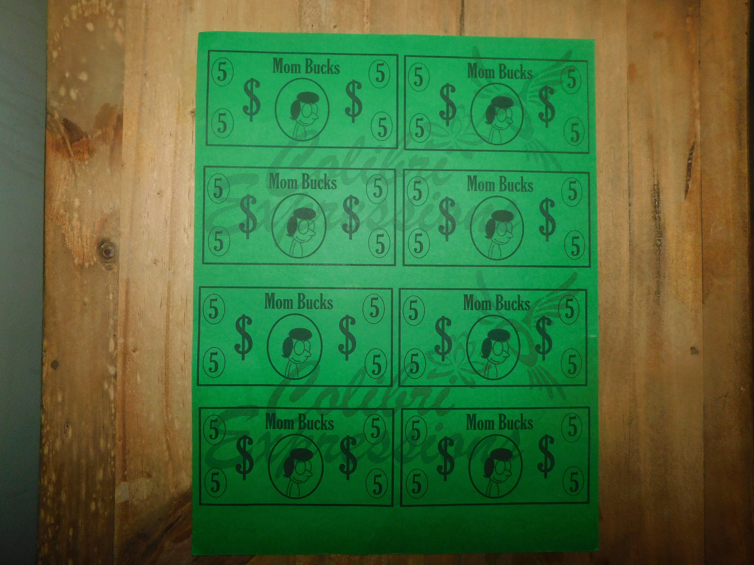 Printable Mom Bucks, Printable Money, Play Money for Rewards, Behavior ...