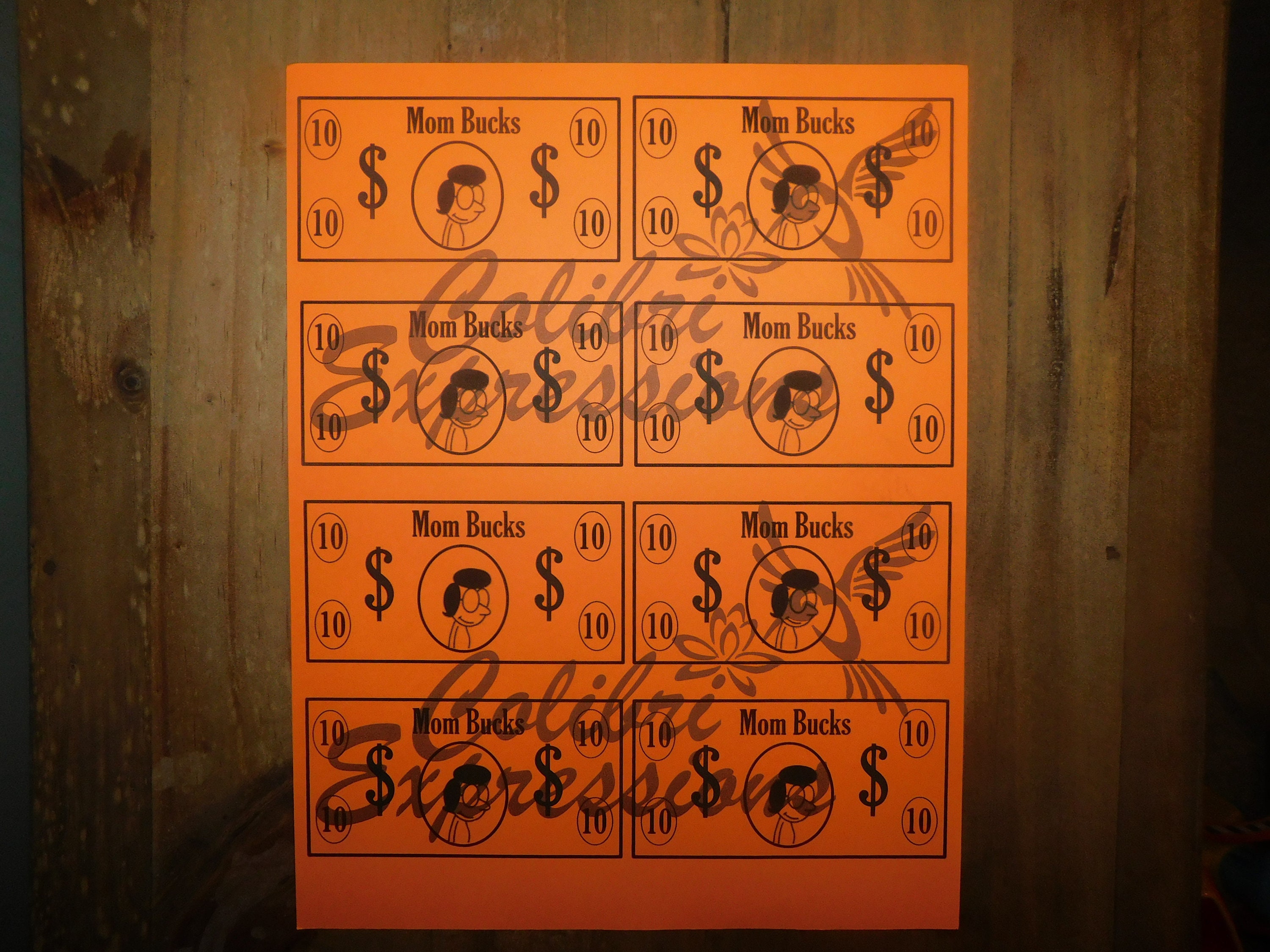 Printable Mom Bucks, Printable Money, Play Money for Rewards, Behavior ...