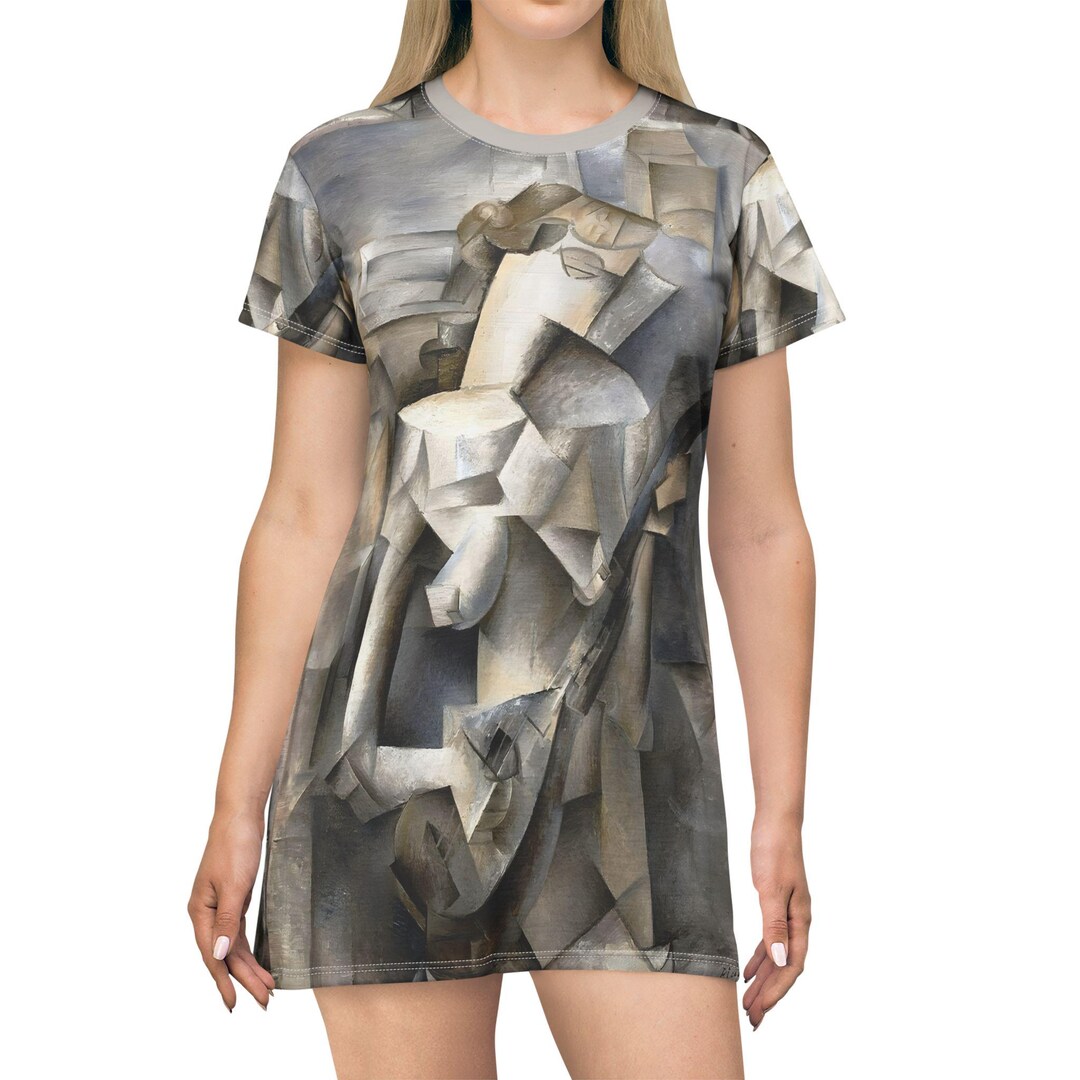 Picasso Girl With Mandolin Cubism T-shirt Dress Art Tee Iconic ...