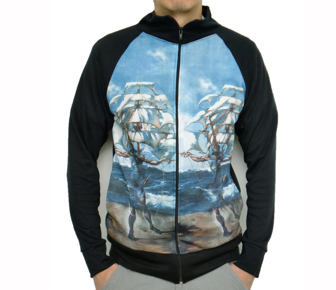 Dali 'ship' Art Print Track Jacket: Surrealist Wearable Apparel - Etsy