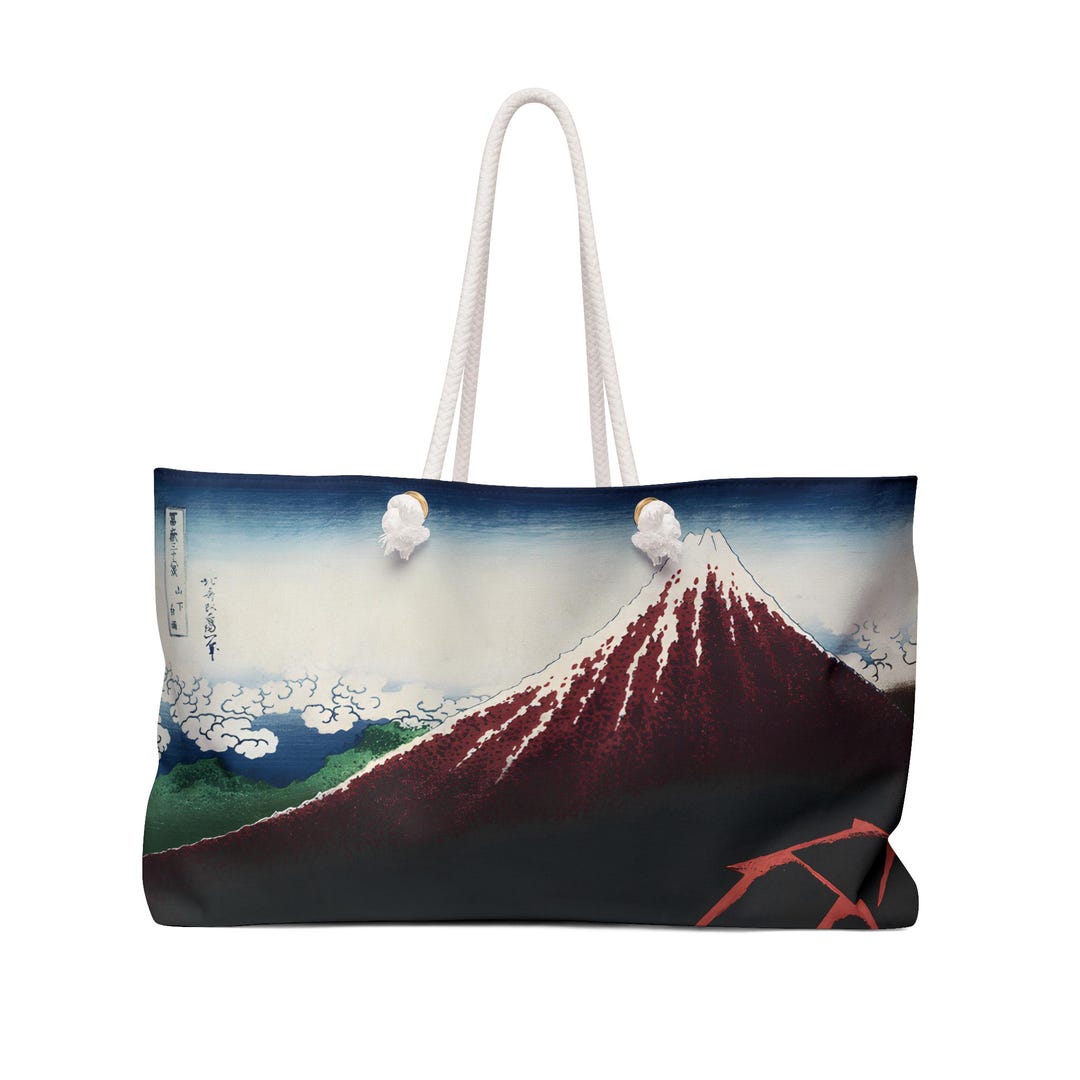 Hokusai Fuji Above the Lightning Ukiyo-e Japanese Art Weekender Bag ...