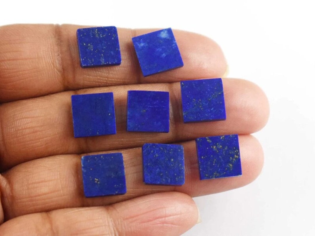 Natural Lapis Lazuli Square Shape Flat Cabochon, AAA Quality Lapis Flat ...