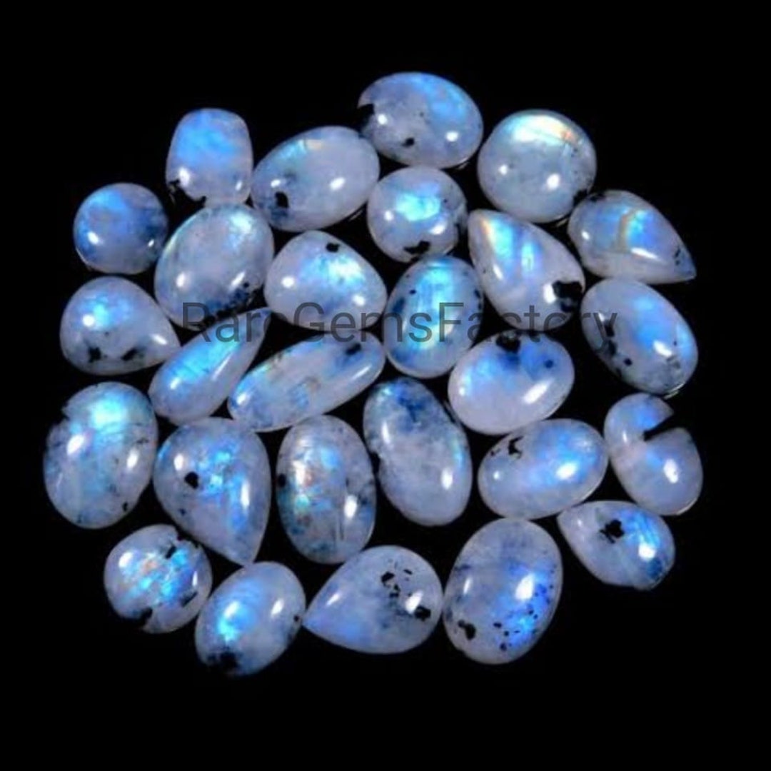 Tourmaline Moonstone Natural Moonstone Cabochon Blue - Etsy