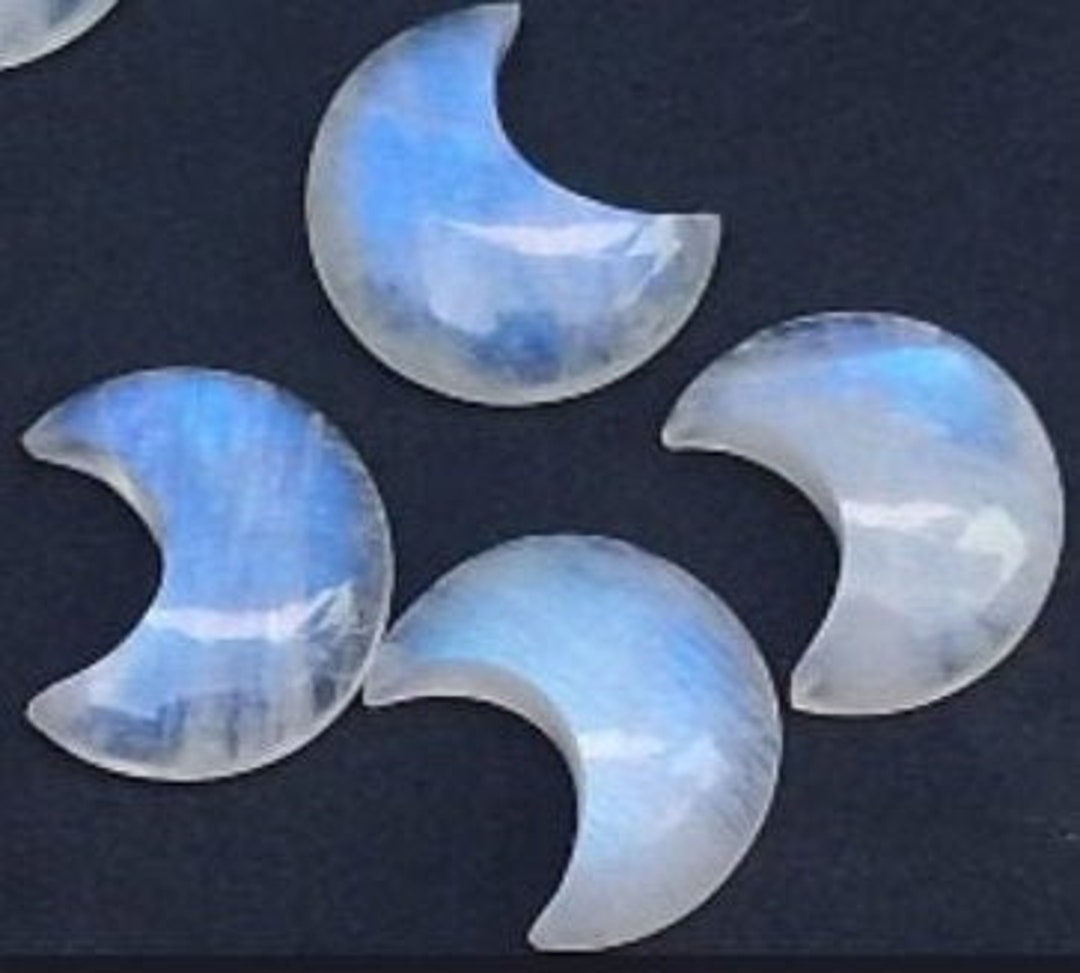 Natural Moonstone Crescent,moonstone Cabochon Moon,moonstone Crescent ...