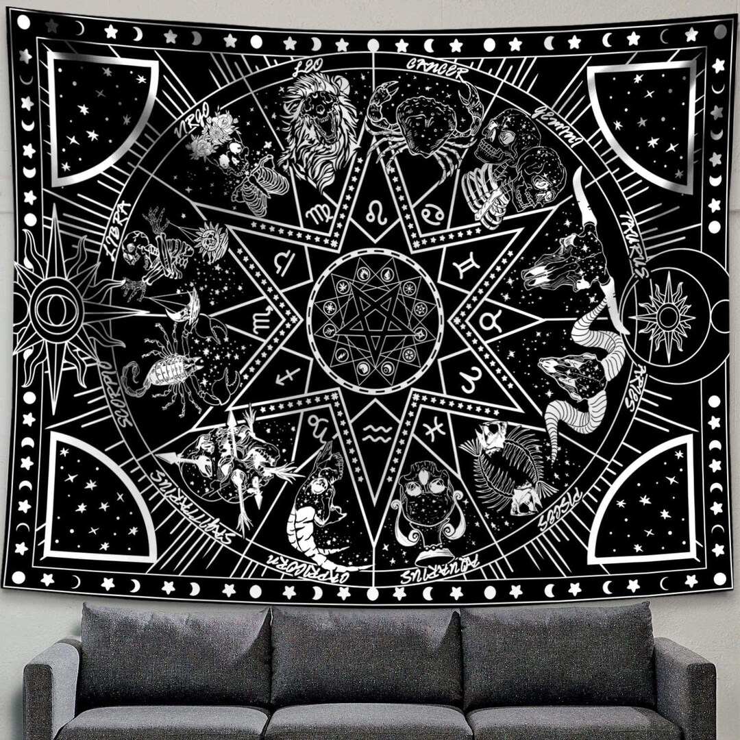 12 Constellation Tapestry constellation Tapestry Star Map - Etsy