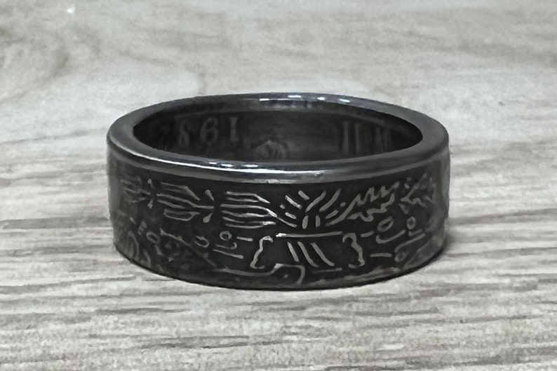 Mexican Coin Ring Powder Coated Ring Hand Made From Mexican Peso Coin ...
