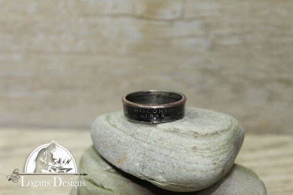 WISCONSIN US State Quarter Coin Ring Size 6-14 Coin Ring | Etsy