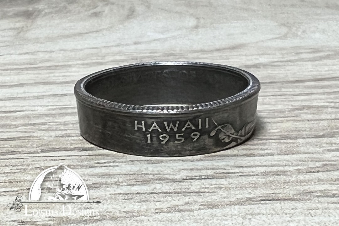 Handmade State Quarter Ring, Custom State Coin Ring, Handmade Jewelry ...