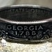 GEORGIA US State Quarter Coin Ring Size 6-14, Powder Coated, Coin ...