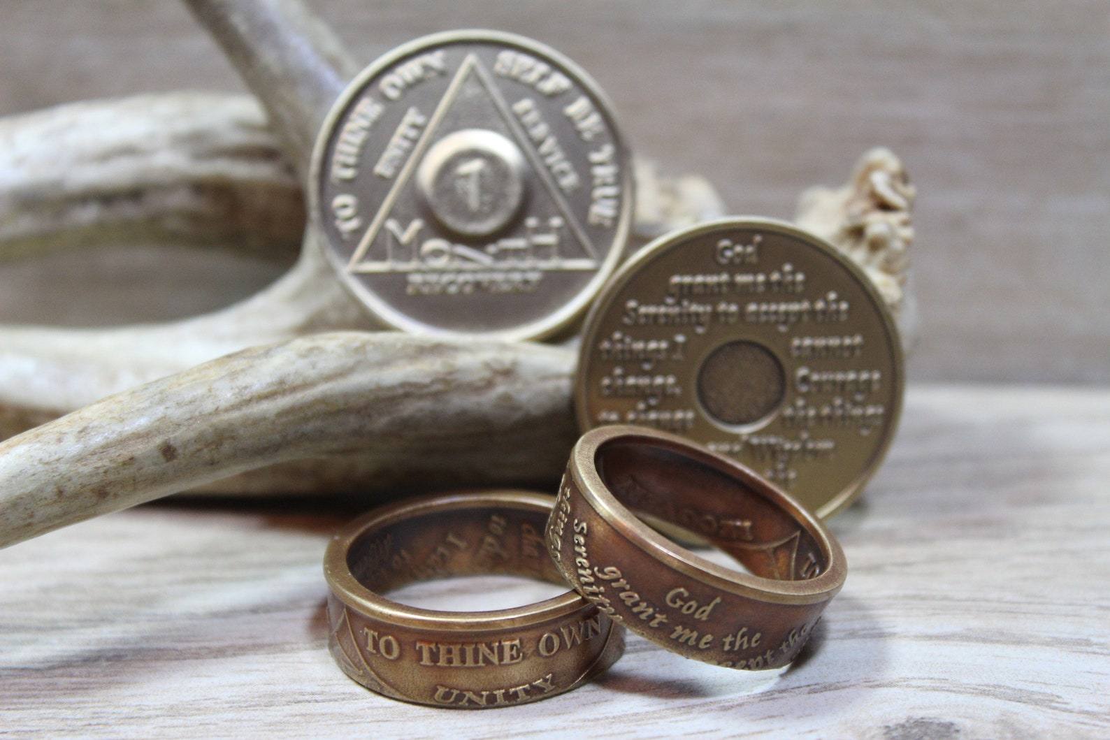 Serenity Prayer AA Ring Sobriety AA Anniversary Alcoholics - Etsy