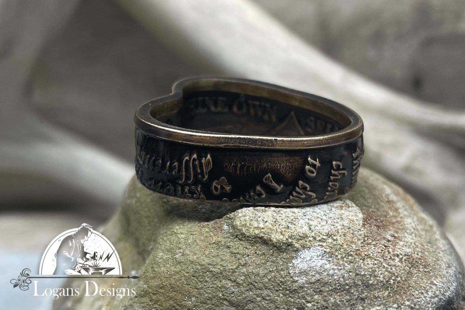 AA Ring Sobriety AA Anniversary Alcoholics Anonymous Coin Ring - Etsy