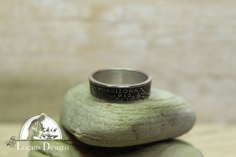 ARIZONA US State Quarter Coin Ring Size 6-14 Coin Ring Coin | Etsy