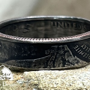 CALIFORNIA US State Quarter Coin Ring Size 6-14, Coin Ring, Coin ...