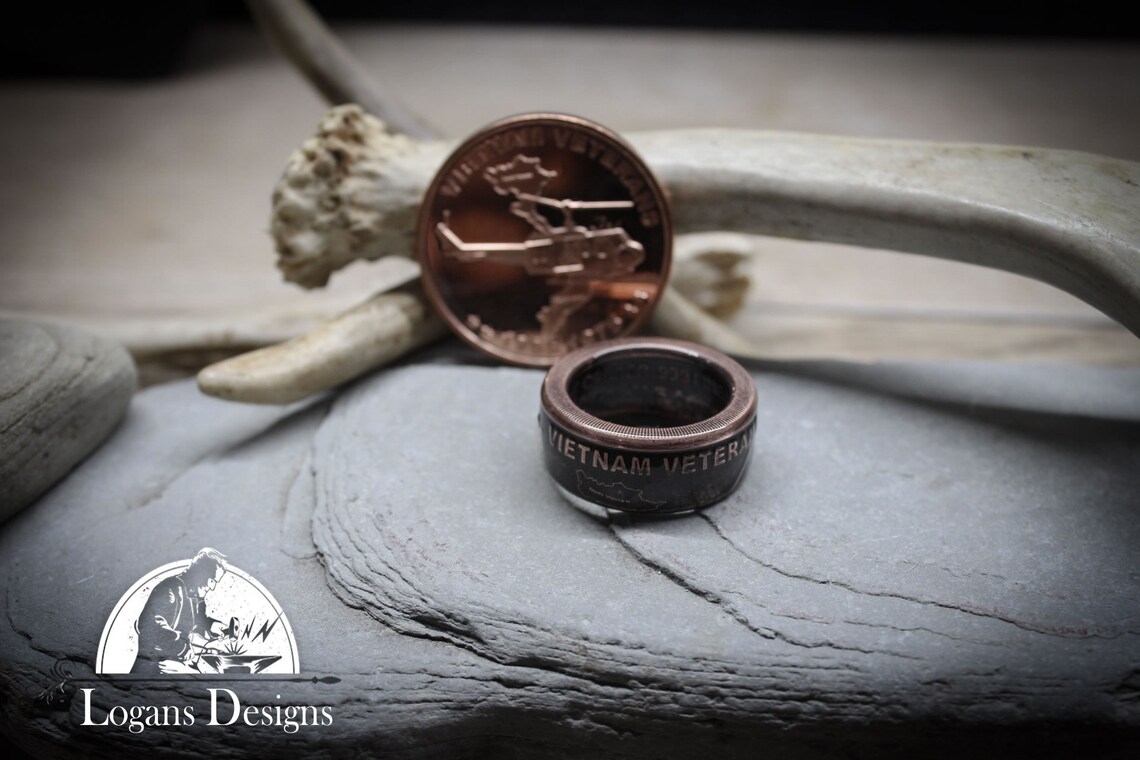 Copper Coin Ring Vietnam Veterans 1 Oz .999 Copper Coin - Etsy