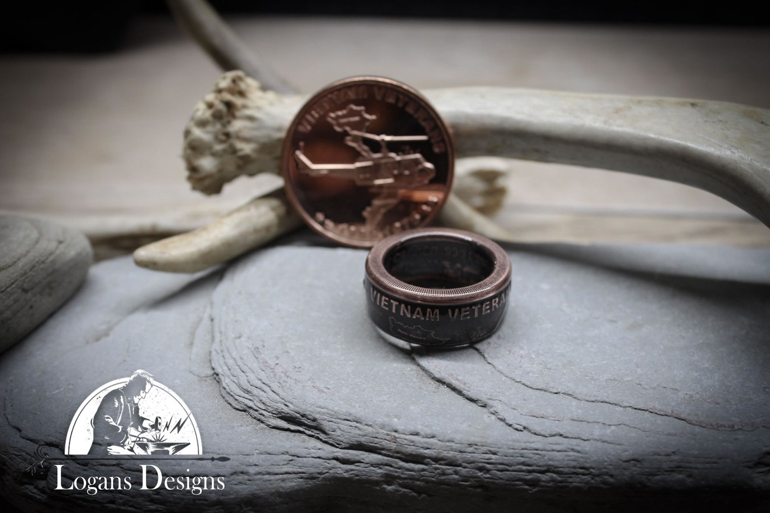 Copper Coin Ring Vietnam Veterans 1 Oz .999 Copper Coin - Etsy