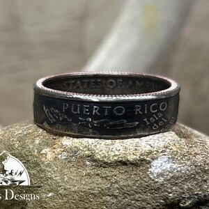 PUERTO RICO US State Quarter Coin Ring Size 6-14 Coin Ring, Coin ...