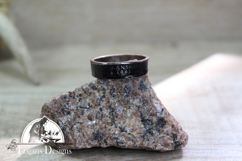 KANSAS US State Quarter Coin Ring Size 6-14, Coin Ring, Coin Jewelry ...