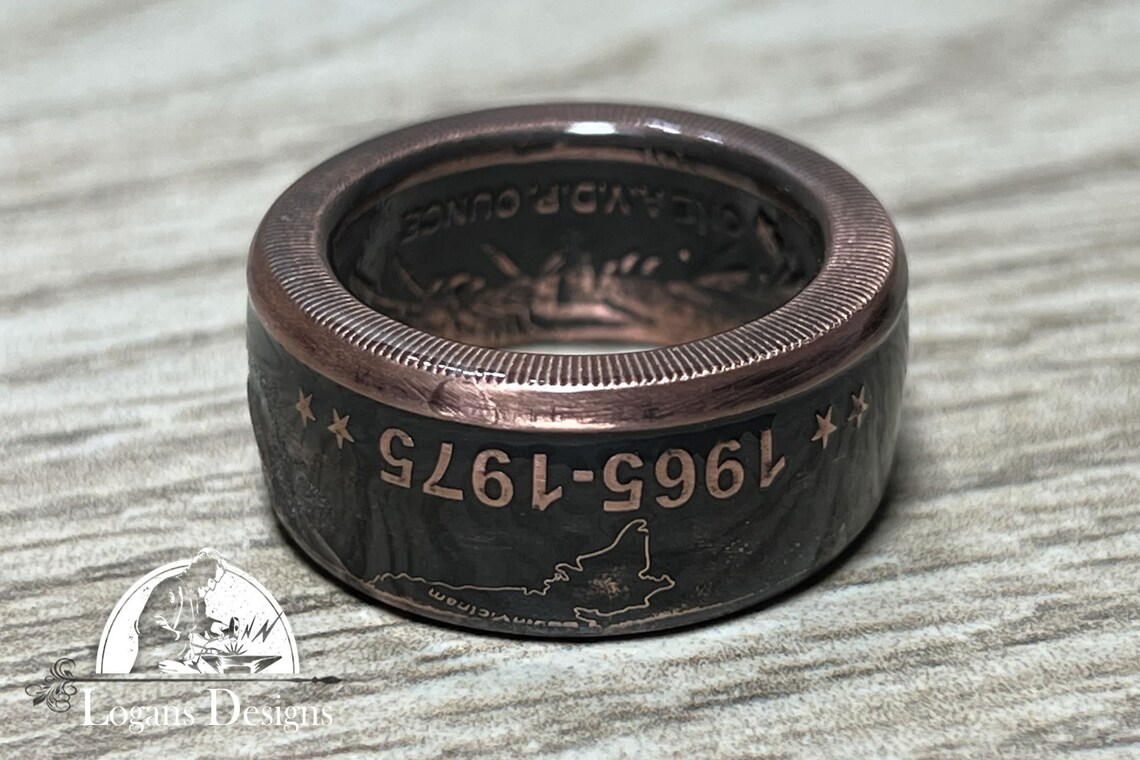 Copper Coin Ring Vietnam Veterans 1 Oz .999 Copper Coin - Etsy