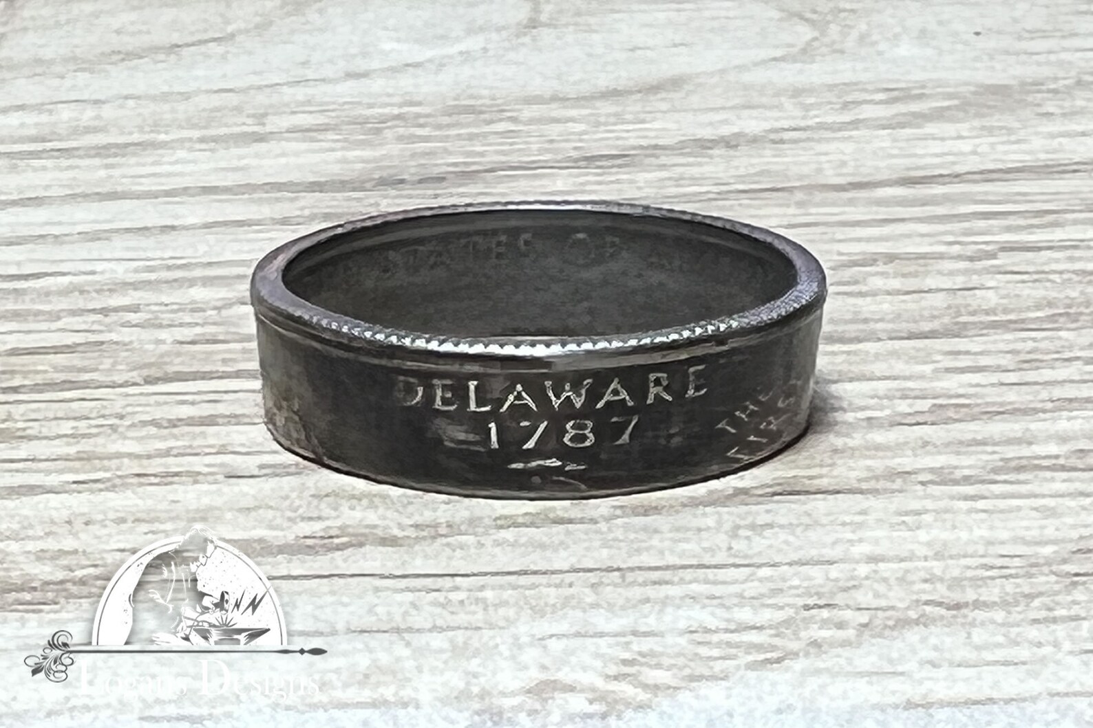 DELAWARE US State Quarter Coin Ring Size 6-14, Coin Ring, Coin Jewelry ...