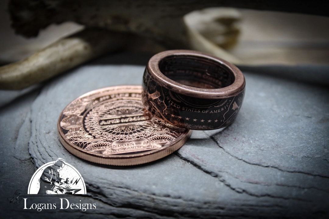 1 Dollar Bill Silver Certificate Coin Ring. Handcrafted 1 Oz .999% ...