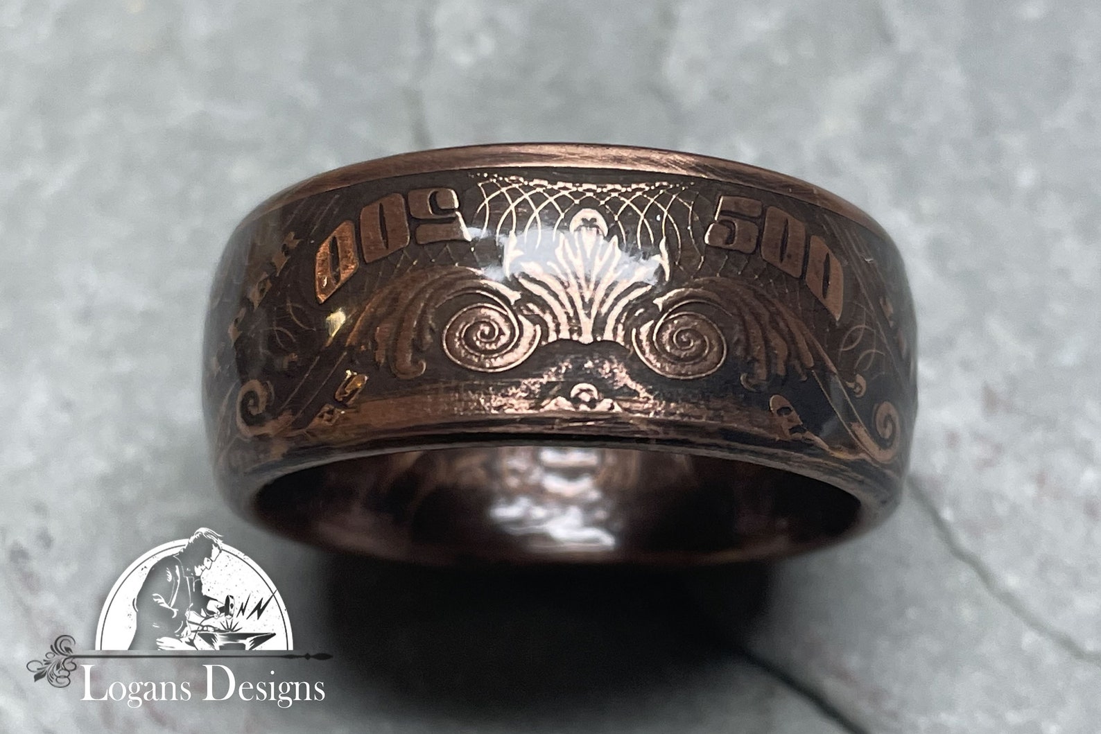 500-dollar Bill Silver Certificate Coin Ring. Handcrafted 1 Oz .999% ...
