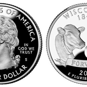 WISCONSIN US State Quarter Coin Ring Size 6-14 Coin Ring Coin Jewelry ...