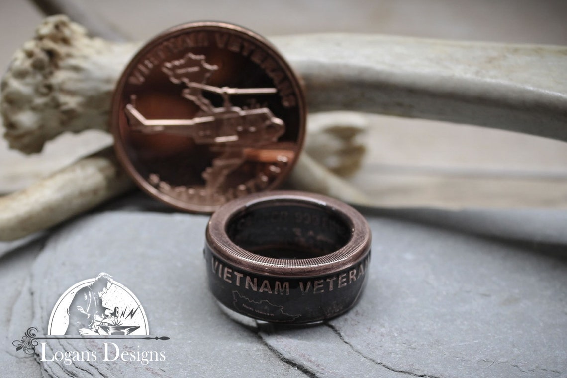Copper Coin Ring Vietnam Veterans 1 Oz .999 Copper Coin - Etsy