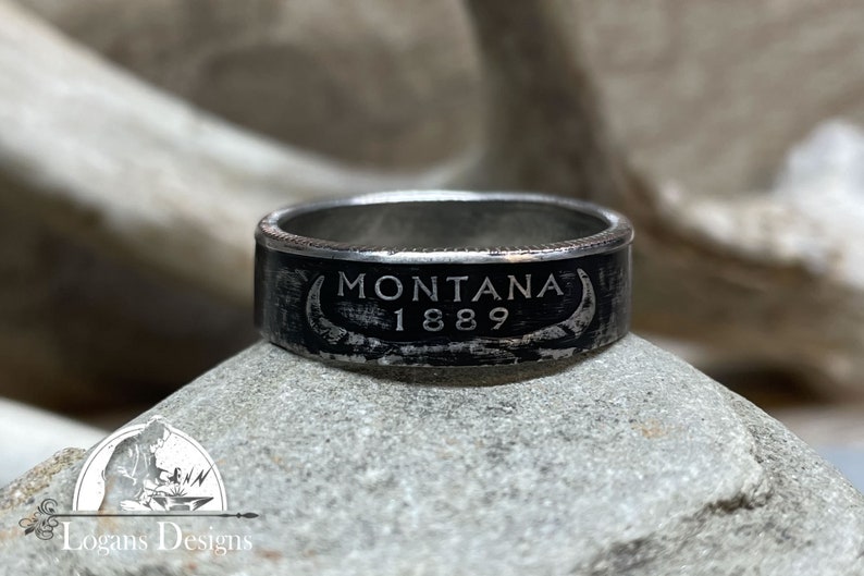 MONTANA US State Quarter Coin Ring Size 6-14 Powder Coated | Etsy