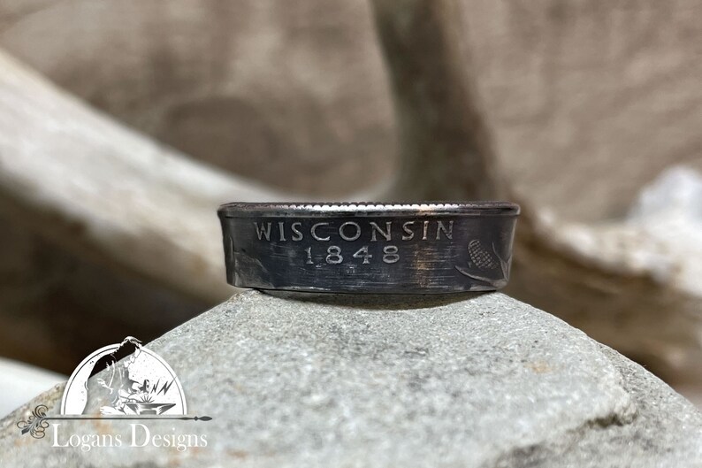 WISCONSIN US State Quarter Coin Ring Size 6-14 Coin Ring - Etsy