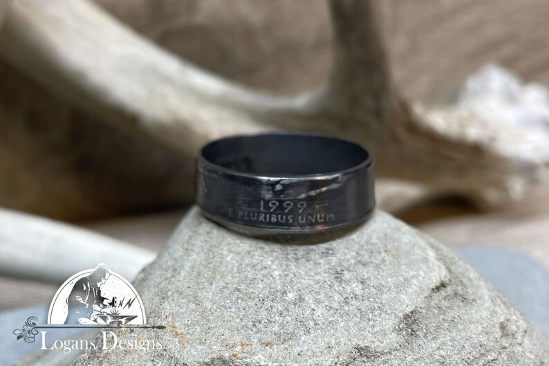 DELAWARE US State Quarter Coin Ring Size 6-14 Coin Ring Coin | Etsy