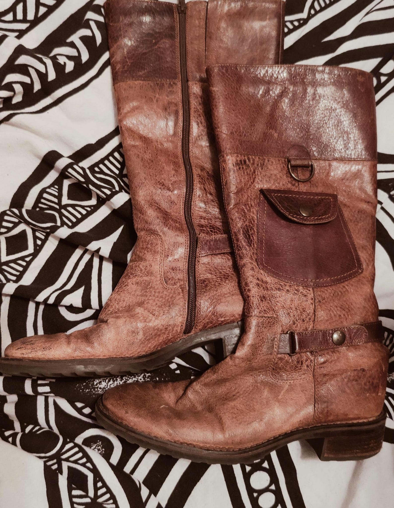 Sacht Young Distressed Leather Moto Boots (40) - Etsy