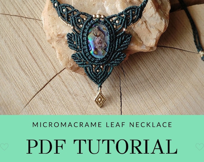 Nymeria , Freeform Macramè Necklace Tutorial Step by Step - Etsy Singapore