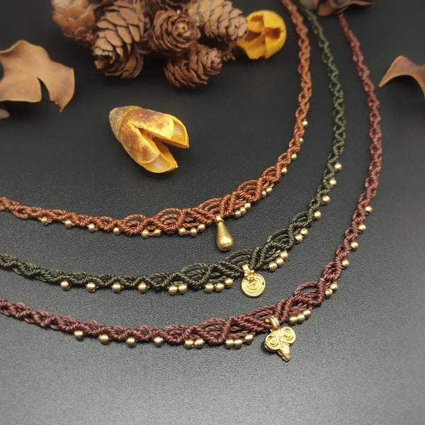 Macrame Choker - Etsy