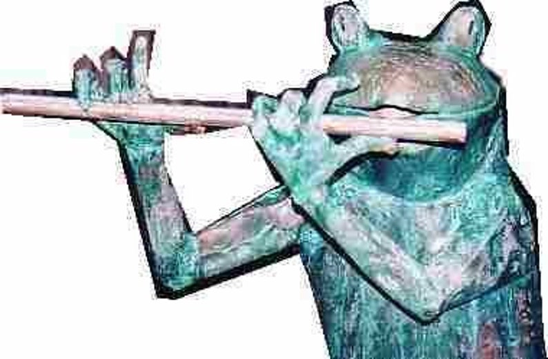 Flute Playing Copper Frog Sculpture by Beau Smith - Etsy