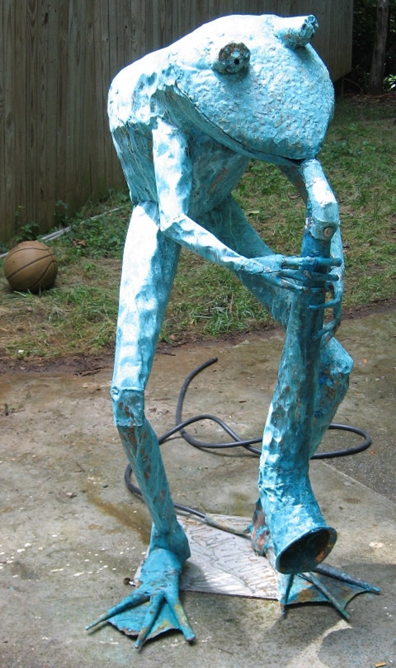 Bronze and Copper Saxophone Playing Frog Sculpture by Beau Smith - Etsy